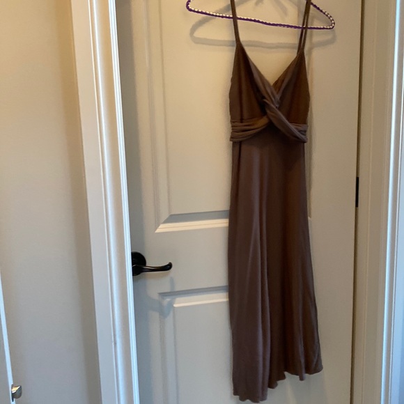 Jacob | Dresses | Jacob Brown Summer Strap Dress With Back Tie | Poshmark